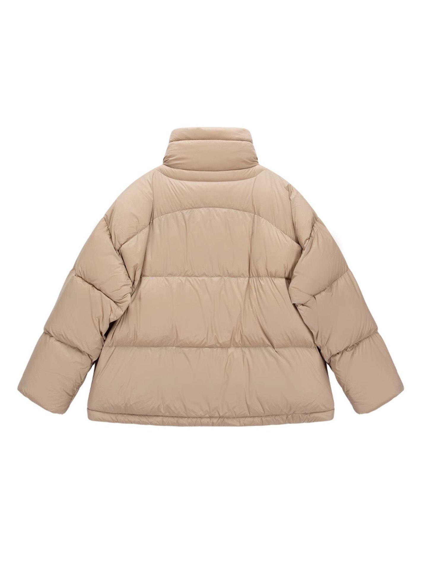 Reversible Quilted Down Jacket with Stand Collar – Silvique